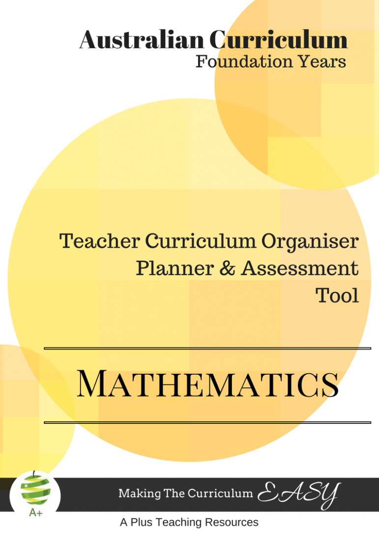 Australian Curriculum Organiser Maths Foundation: Planning For Teachers