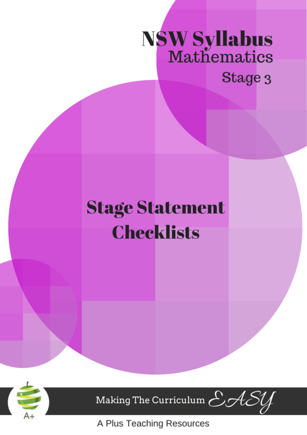 NSW Stage 3 Maths Teacher Planning Tools | A Plus Teaching Resources