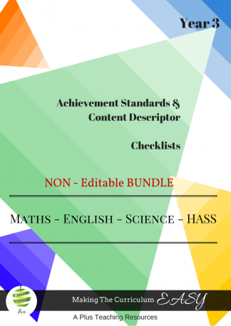 Planning & Assessment Checklists Bundle Year 3 | A Plus Teaching Resources