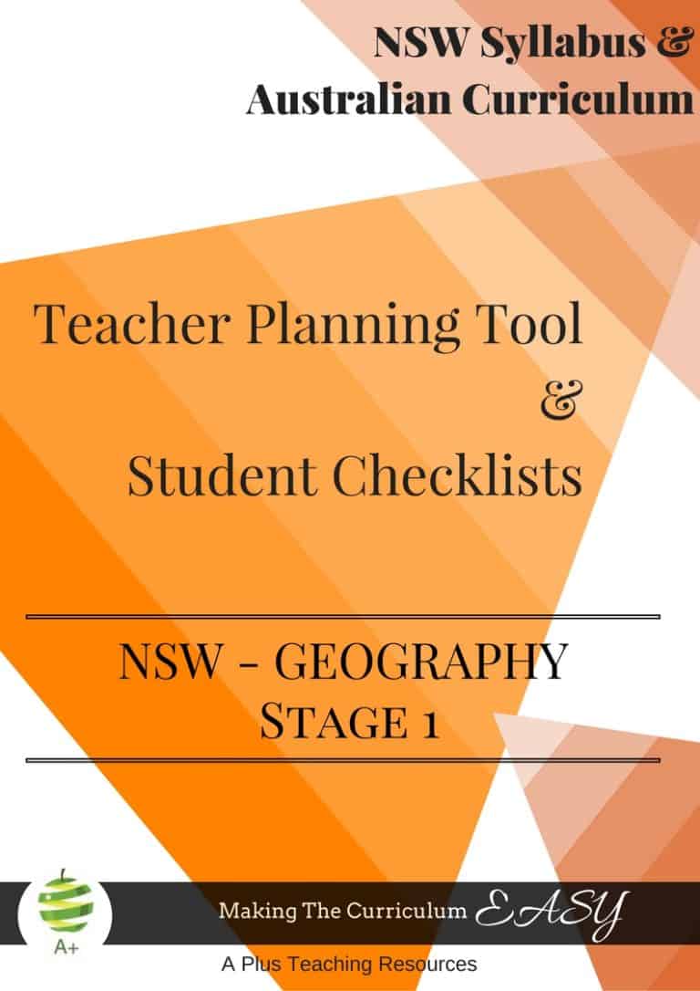 NSW stage 1 Editable Checklists Geography | A Plus Teaching Resources