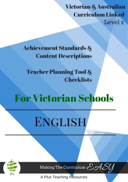 Victorian Curriculum Editable Checklists Level 2 . For Busy Teachers!