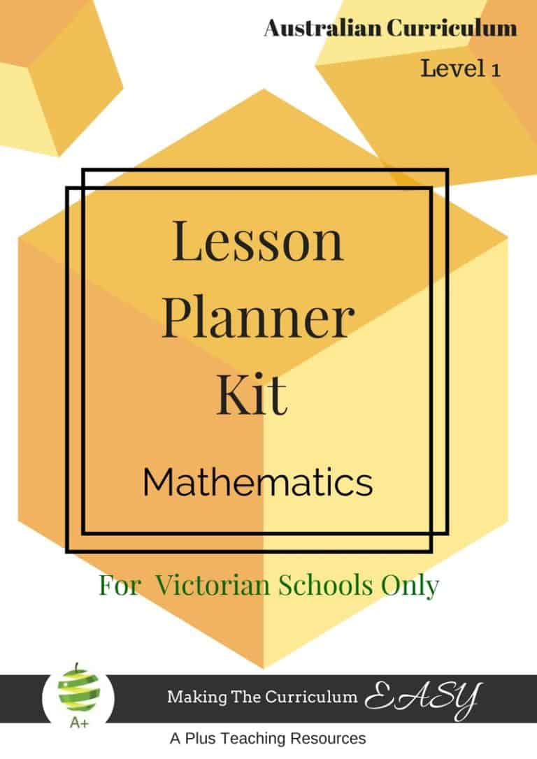 Victorian Curriculum Lesson Planner Level 1 Maths