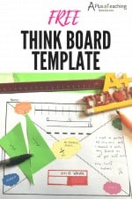 FREE Think board maths template blank template