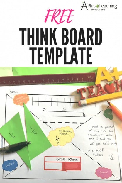 FREE Think board maths template blank template