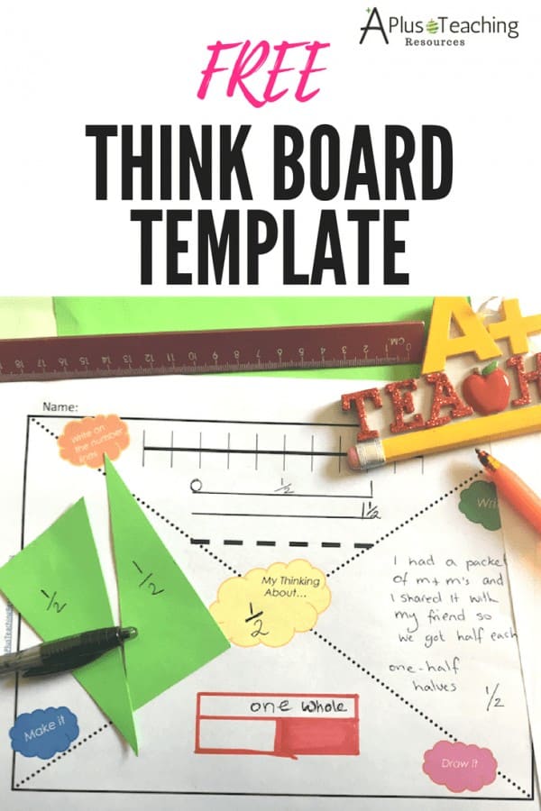 FREE Think board maths template blank template