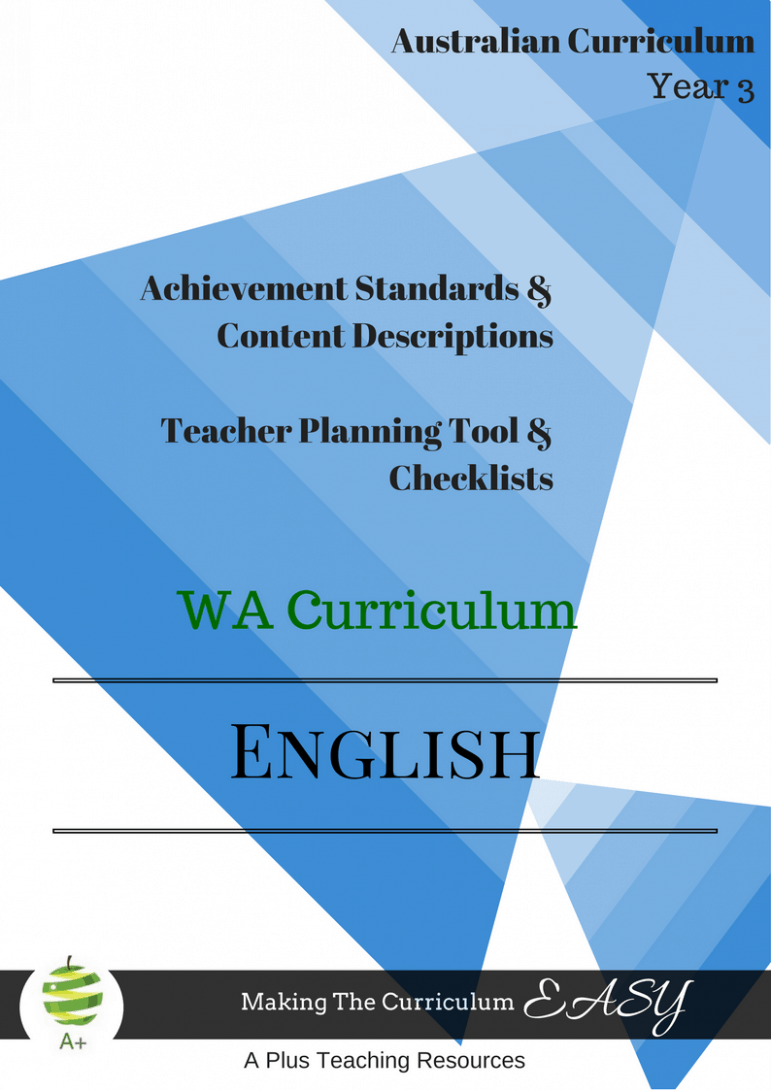 Editable Checklists Year 3 WA