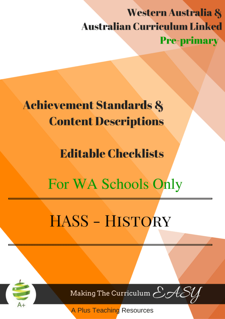 Editable Checklists Pre-Primary WA