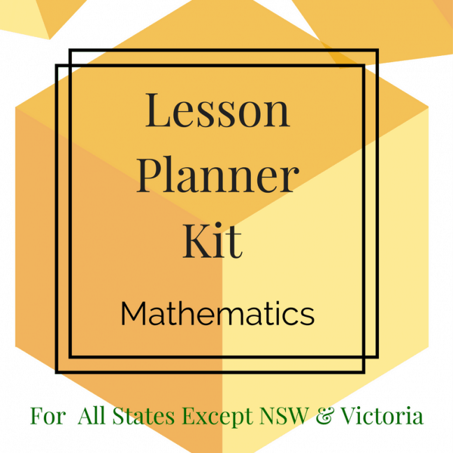 BEST Editable Lesson Planner Kit For Mathematics
