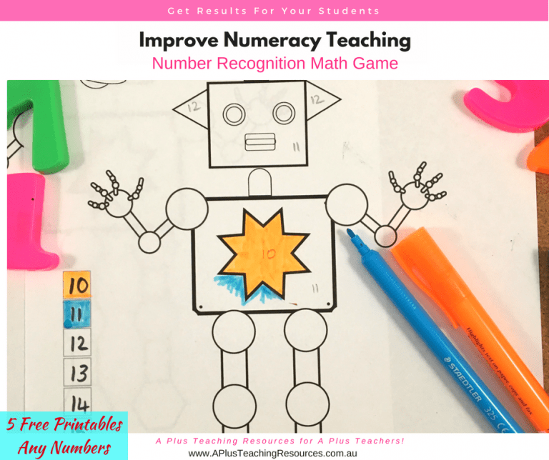 Robot Colouring Math Game | A Plus Teaching Resources