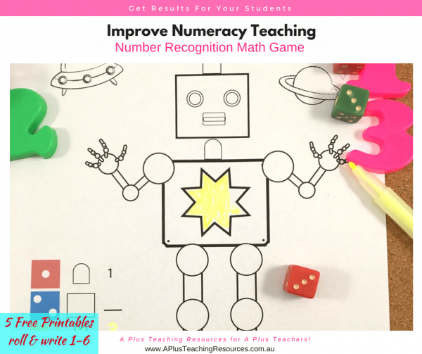 Robot Colouring Math Game | A Plus Teaching Resources