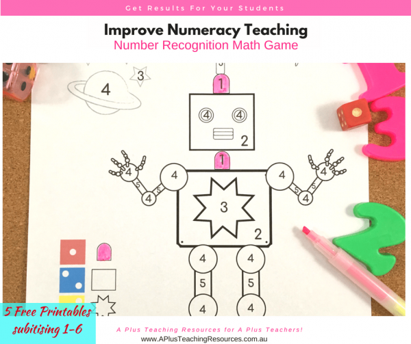 Robot Colouring Math Game | A Plus Teaching Resources