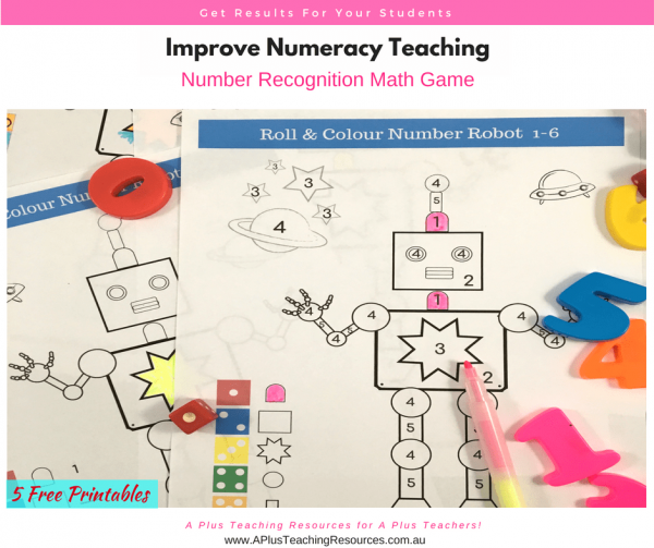 Robot Colouring Math Game | A Plus Teaching Resources