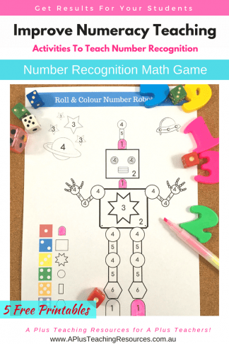 Robot Colouring Math Game | A Plus Teaching Resources