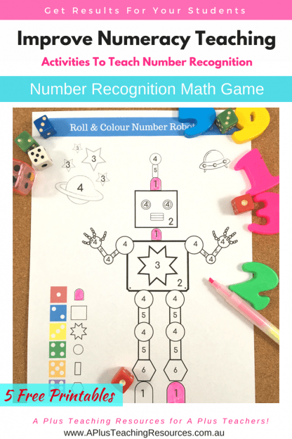 Robot Colouring Math Game | A Plus Teaching Resources