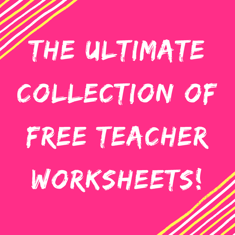 The Ultimate Collection of FREE Teacher Worksheets For Primary ...