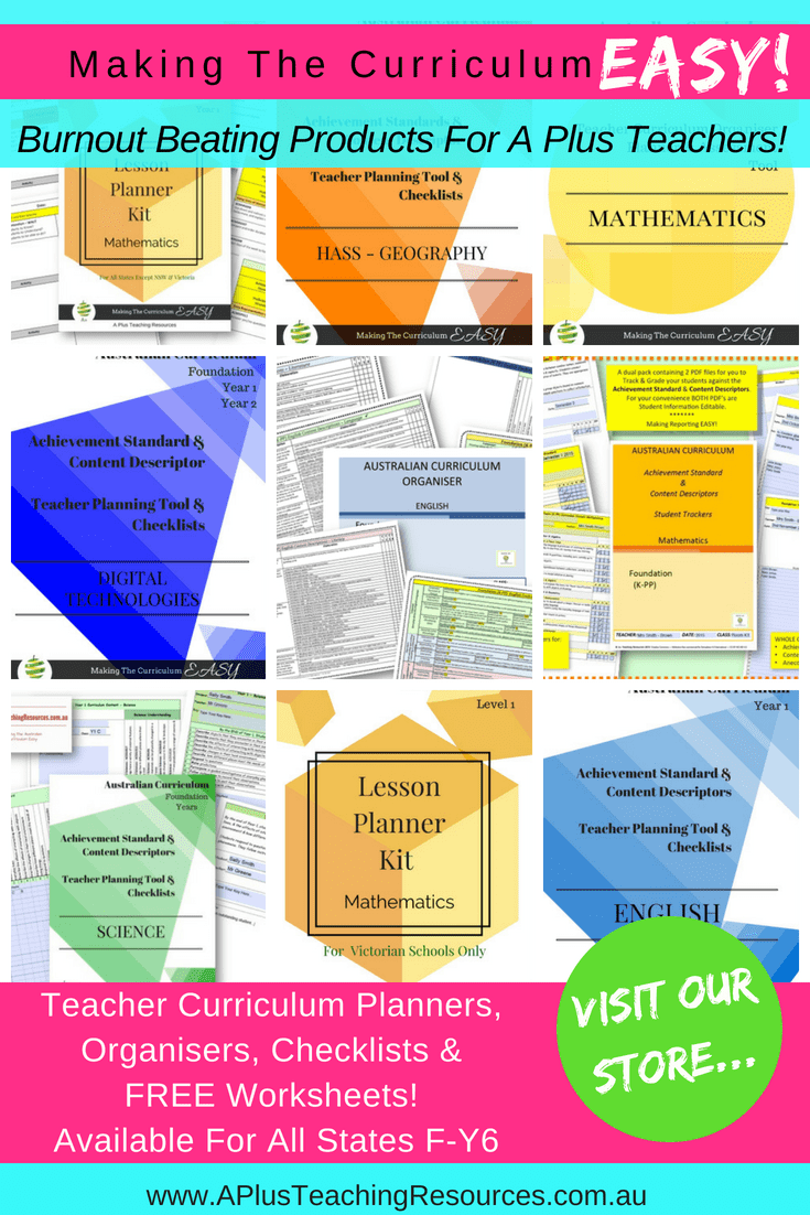 Year 4 Australian Curriculum English Organiser: Teacher Organiser