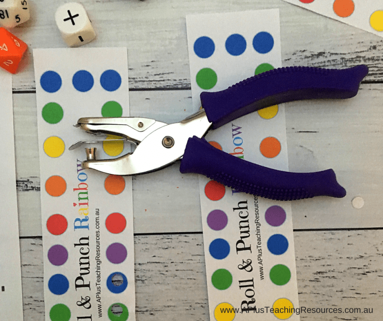 FREE Hole Punch Game {Fine Motor Activity} A Plus Teaching Resources