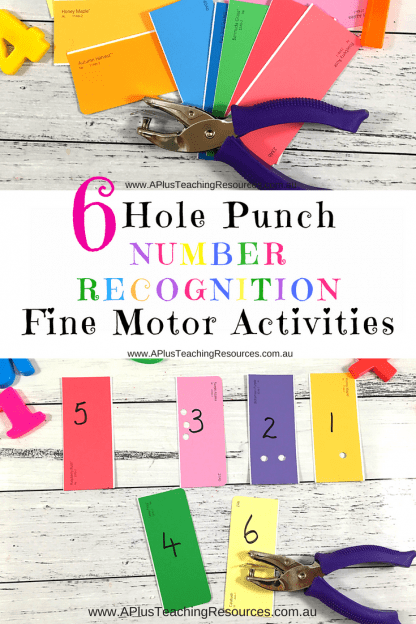 Hole Punch Fine Motor Activities: Number Recognition For Kids