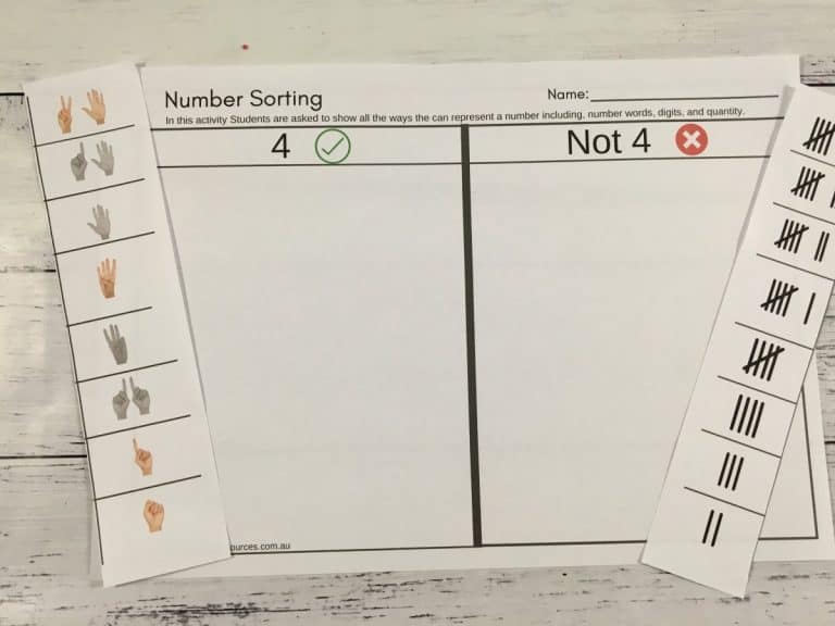 Number Think Board templates: Number Recognition 0-10