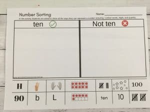 Number Think Board templates: Number Recognition 0-10