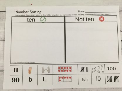 Number Think Board templates: Number Recognition 0-10