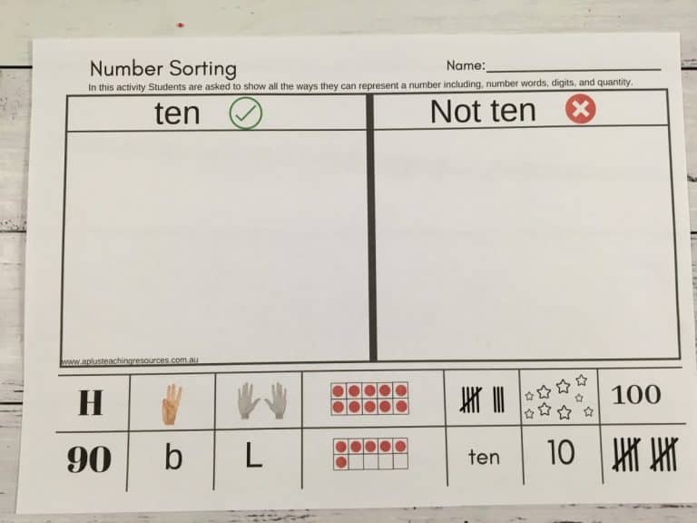 Number Think Board templates: Number Recognition 0-10