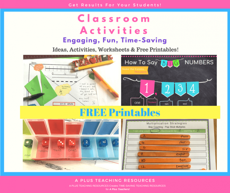 Classroom Activities & Teaching Resources: A Plus Teaching Resources