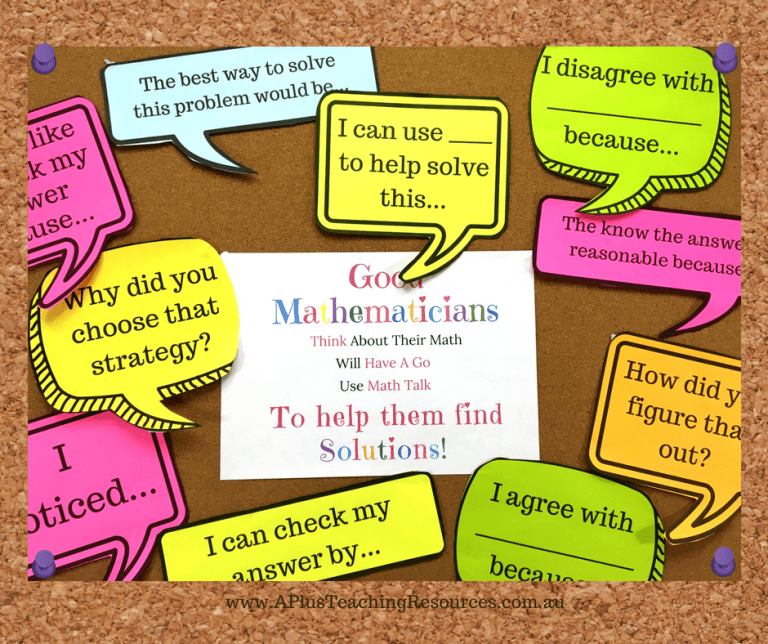 30 FREE Math Talk Posters | A Plus Teaching Resources