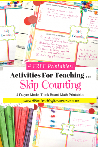 Free Skip Counting Think Board | A Plus Teaching Resources