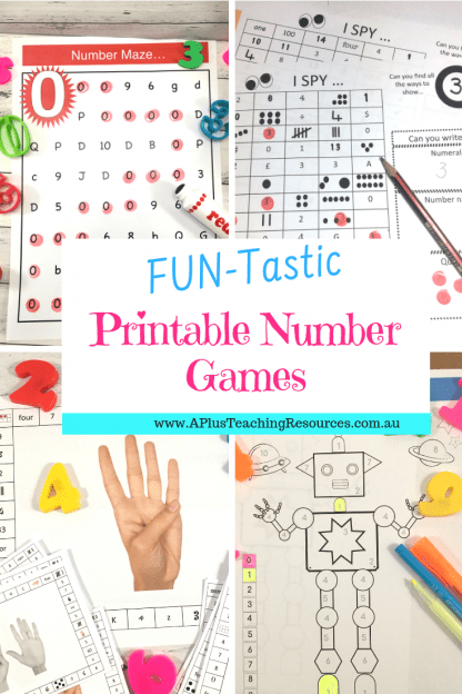 FUNtastic Printable Number Games | A Plus Teaching Resources