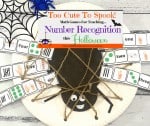 Too Cute To Spook! Spider Printable Number Games