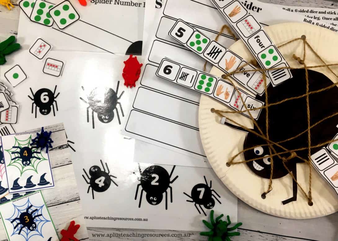 Too Cute To Spook! Spider Printable Number Games