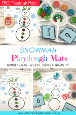 Snowman Playdough Mats {FREE Printable!} | A Plus Teaching Resources