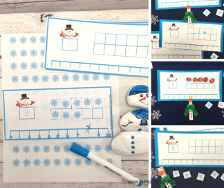 Snowman Ten Frames Printable {FREE!} | A Plus Teaching Resources