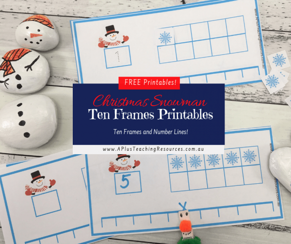 Snowman Ten Frames Printable {FREE!} | A Plus Teaching Resources