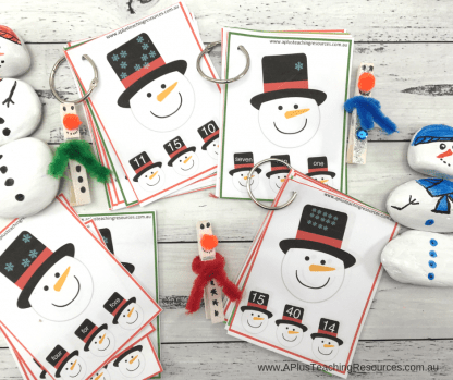 FREE Snowman Clip Card Printable Number Games {Subitizing & Counting Fun!}