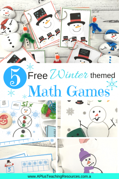 Winter Snowman Printable Number Games {5 Classroom FREEBIES}