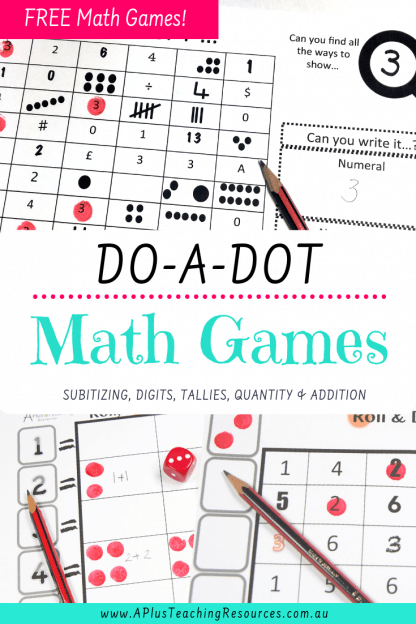 Do-A-Dot Fact Fluency Dice Activities {FREEBIES} | A Plus Teaching ...