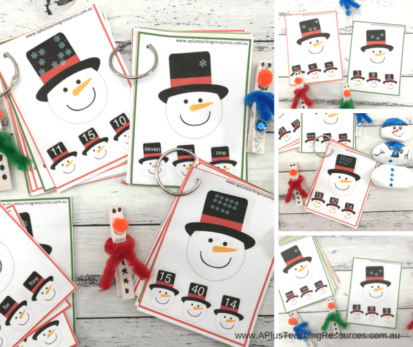 Winter Snowman Printable Number Games {5 Classroom FREEBIES}