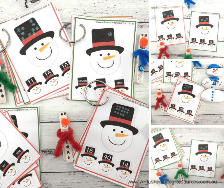 Winter Snowman Printable Number Games {5 Classroom FREEBIES}
