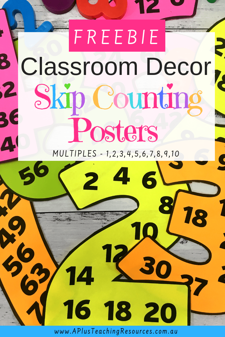 CLEVER Skip Counting Classroom Posters {FREE!}