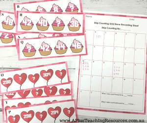 FREE Valentine's Day Skip Counting Math Game {Counting By 2's}