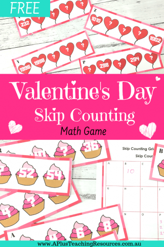 FREE Valentine's Day Skip Counting Math Game {Counting By 2's}