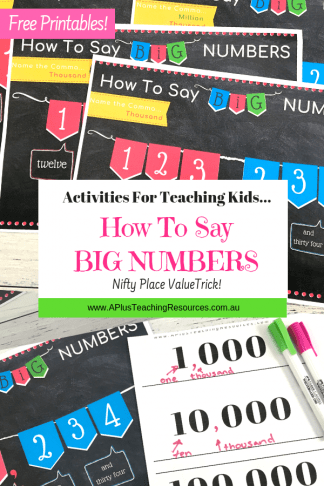 How To Say Really Big Numbers {It's A Nifty Trick!} FREEBIE!