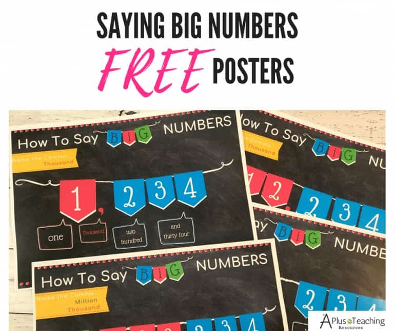 How To Say Really Big Numbers {It's A Nifty Trick!} FREEBIE!