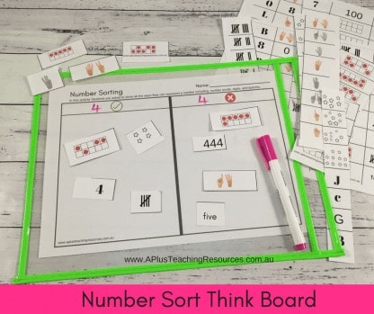 Number Think Board templates: Number Recognition 0-10