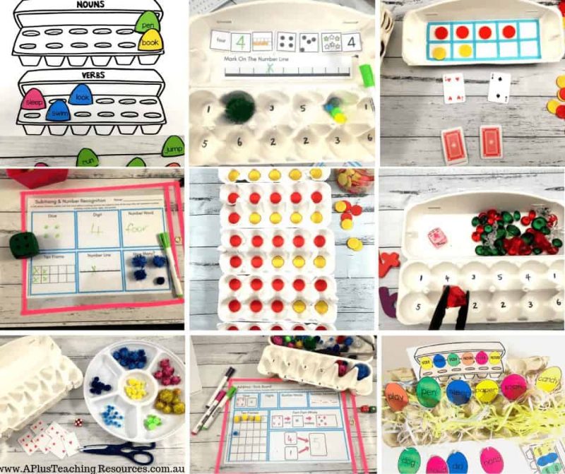 Clever Egg Carton Maths Activities {Hands-on Learning} | A Plus ...