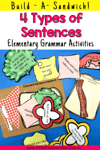 Types of Sentences Printables {Sandwich Building Literacy Center}