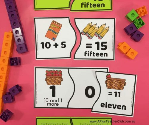 Teen Number Identification Puzzles | A Plus Teaching Resources