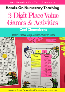 2 Digit Place Value Math Games {Cool Chameleons}
